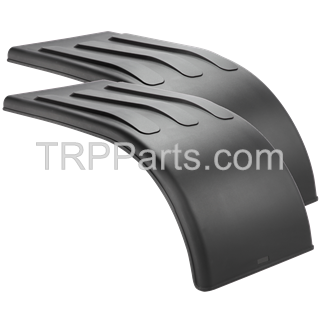 66-1/2" HALF FENDER, 25" FRONT DROP, 41-1/2" FLAT, 3" FLANGE, BLACK ...