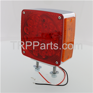 DOUBLE SIDED TURN LAMP - SQUARE - AMBER/RED - RIGHT HAND